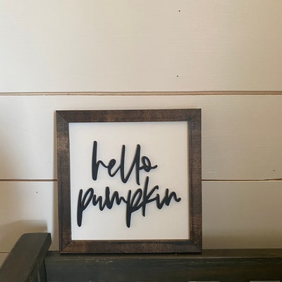 Fall Wood Sign, Hello Pumpkin Sign, Fall Home Decor, Fall Farmhouse ...