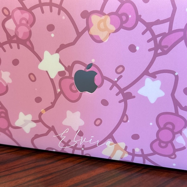 Pink Kitty Cartoon MacBook Case MacBook Air Pro Case Protective Case ...