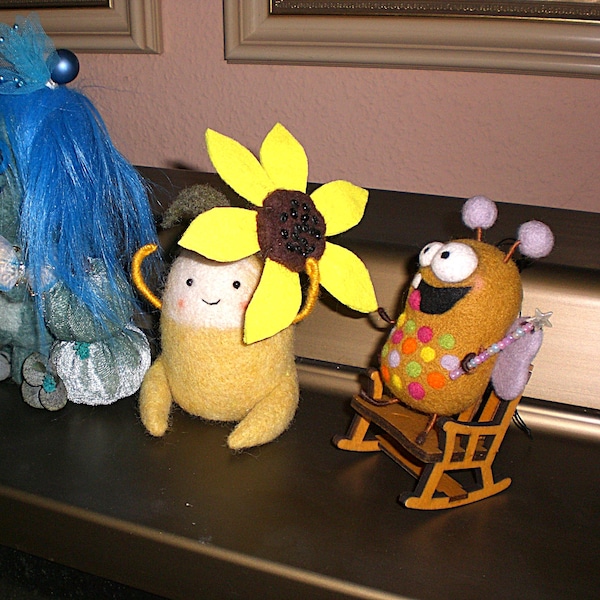 Needle Felted Scary Beautiful Monster. Needle Felted Bugs, Creatures ...