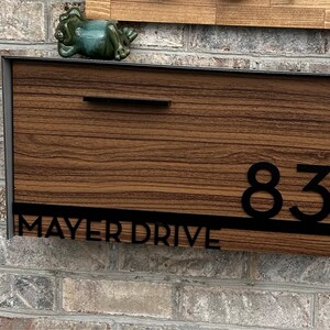 Modern House Numbers, Red Alucobond With Black Acrylic Contemporary ...