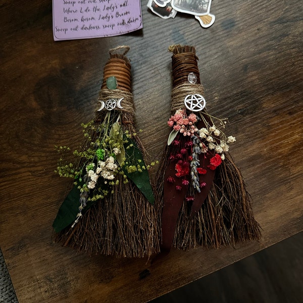 Mini Witch Besom: Cinnamon Scented Altar Broom With Aventurine - Etsy