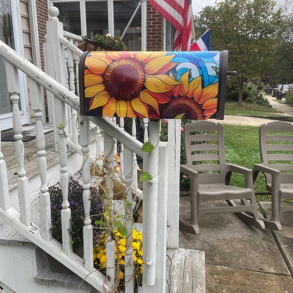 Stained Glass Leaves Mailbox Wrap, Mailbox Cover - Etsy