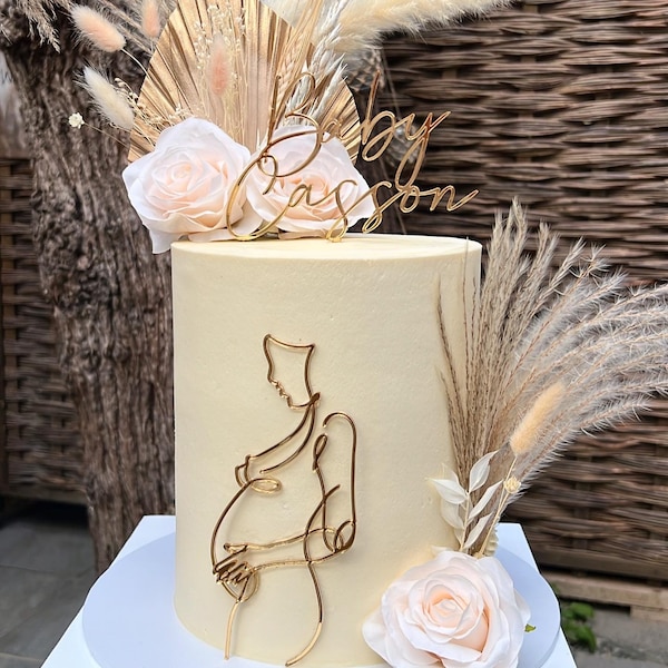 Pregnant Lady Baby Shower Cake Topper Baby Shower Ideas Decorations ...