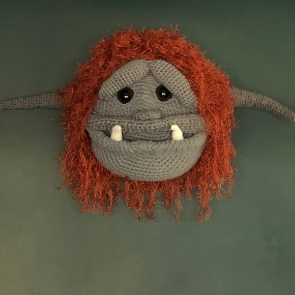Huge Crochet Fluffy Monster Trophy Head Pattern, PDF Digital Download ...