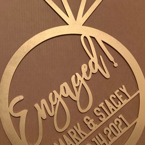 Custom Engagement Party Sign, Engagement Gifts for Couple, Engagement ...