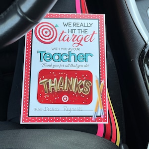 Teacher Appreciation Gift Card Holder: Target Printable (digital File ...