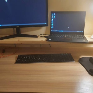 Rowlands Rustic Hand Built Monitor Shelf Stand - Etsy UK