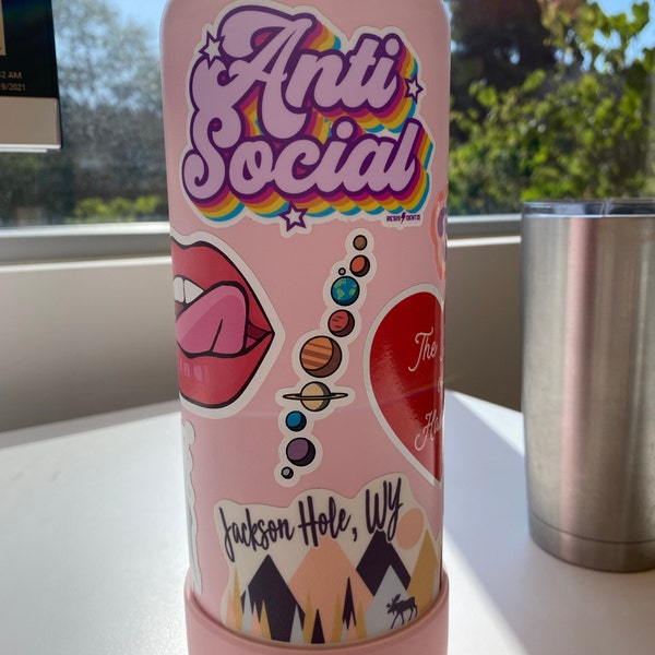 Anti Social Sticker in Colorful Retro Font, Funny Stickers for ...