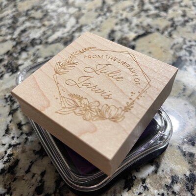Library Stamp 48 Wooden or Self-inking Calligraphy Bookplate, Ex Libris ...