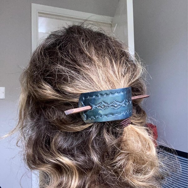 Leather Hair Barrette,hair Slide,hair Barrette,stick Hair Slide ...