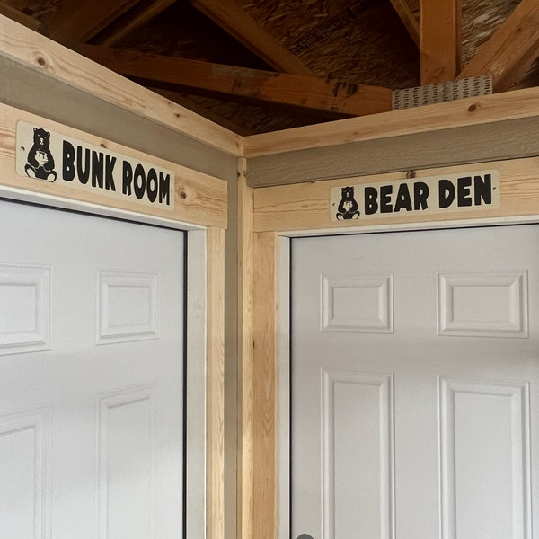 Bear Den Sign, Hunting Lodge Decor, Cabin Bear Sign, Bear Den Wall ...