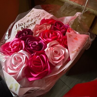 Emerald Green Eternal Rose Bouquet, Handmade Fake Flowers Bouquet, Ever ...