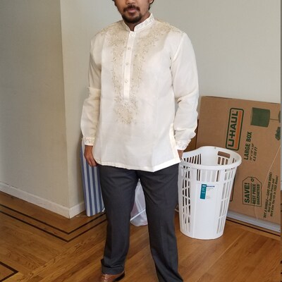 BARONG TAGALOG ARMAN1 Style With Inner Lining Filipino National Costume ...