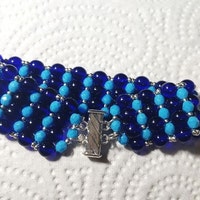 Beadweaving Pattern for Norelle Bracelet Cuff With Druks or Swarovski ...
