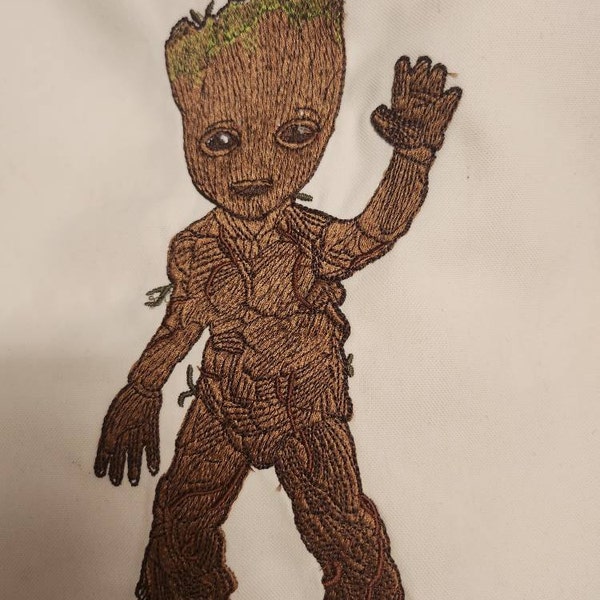 Baby Groot Embroidery Design 3 Sizes - Kids Groot Wood Figure Winking ...