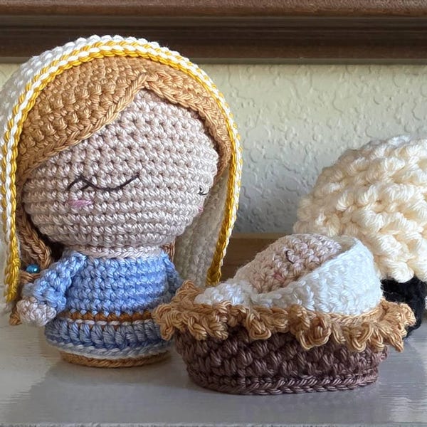 7-in-1 Nativity Crochet Pattern Set Stable Goatling Elephant DIY ...