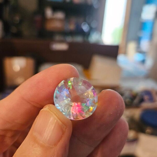 Mystic Topaz Loose Gemstone Trillion Shape 30ct AAA Quality Rainbow ...