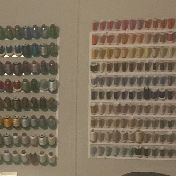 Sewing Thread Rack - Holds 42 Large Isacord Style Spools 5000M - Thread ...