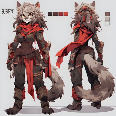 YCH Goth Boyfriend Girlfriend Anthro Furry Feral Fursona - Etsy