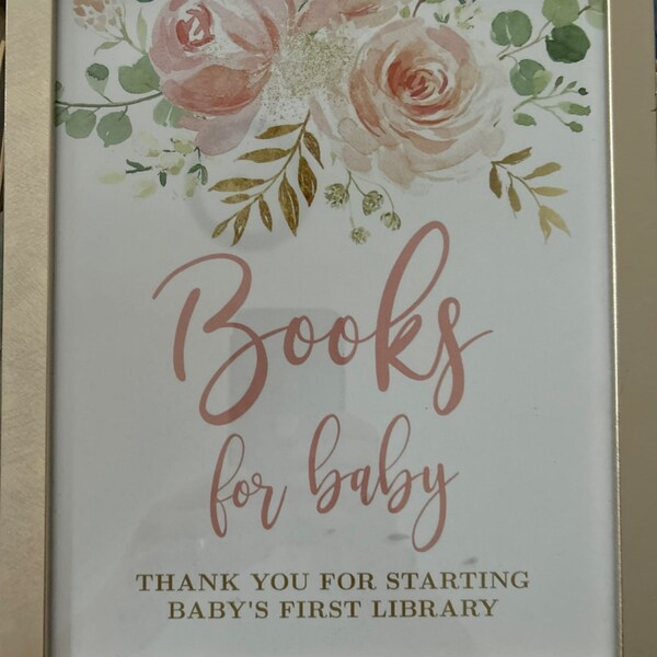 Books for Baby Sign, Printable Baby Shower Book for Baby Sign, Books ...