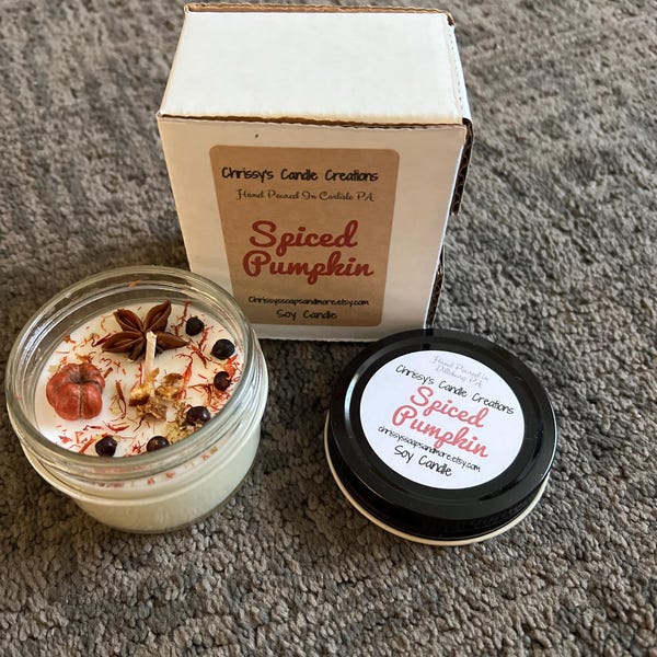 Orange Cranberry Soy Candles Handmade - Fall Candles - Thanksgiving ...