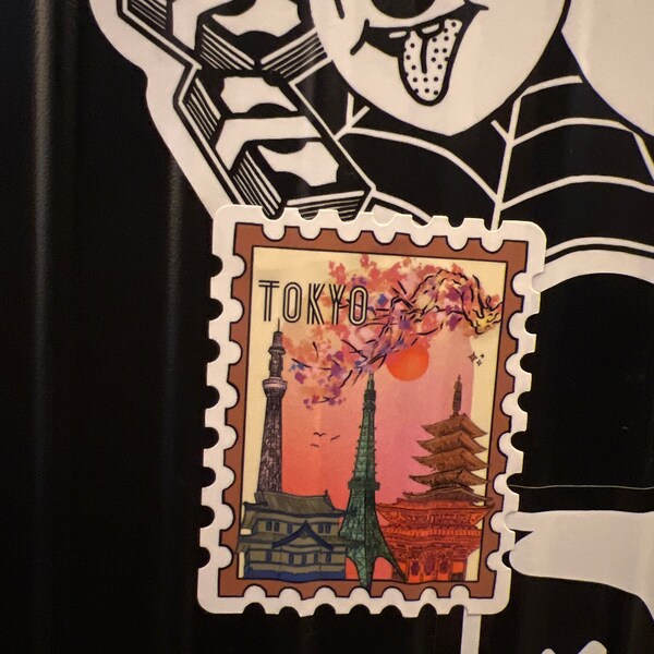 Tokyo Skyline Sticker, Japan Sticker, City & Travel Stickers, Asian ...