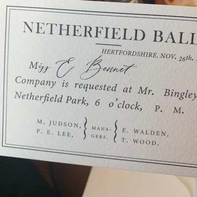 Jane Austen's Pride and Prejudice Bookmark Elizabeth Bennet's ...