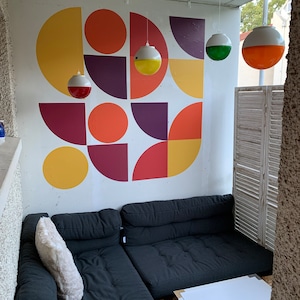 Abstract Shapes Wall Decal Pattern - Etsy