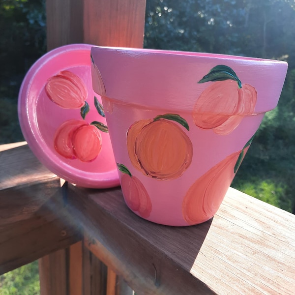 Sunflower Painted Plant Pot - Painted Pot - Hand-painted Planter - Cute ...