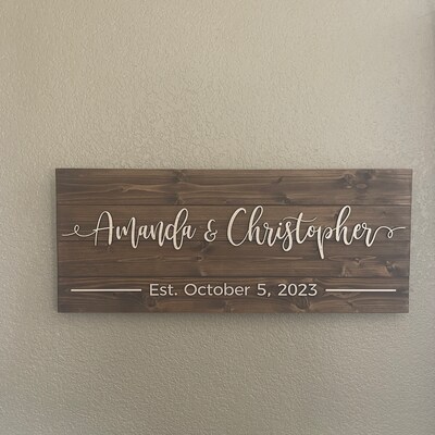First Name Sign, Wedding Gift, Girlfriend Gift, Boyfriend Gift ...