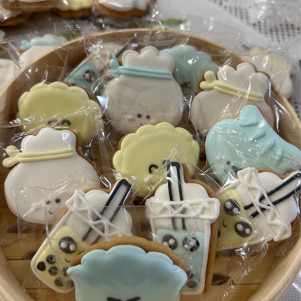 Dumpling and Boba Tea Mini Cookies - Etsy