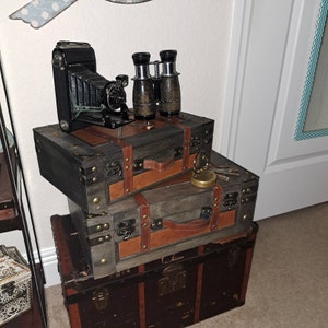 Antique Style Dark Brown Treasure Chest - Etsy