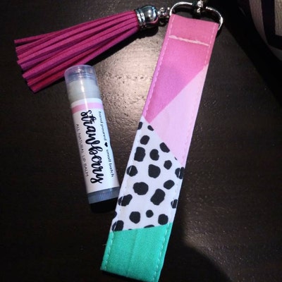 Colorful Keychain Wristlet Colorful Key Fob Spots Keychain Bracelet Key ...