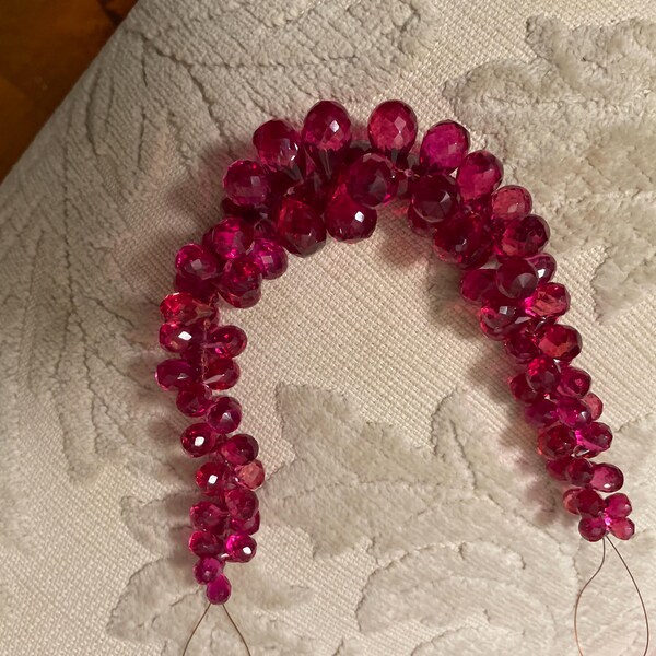 Extremely Beautiful~very Rare Ruby Corundum Faceted Cube Beads Ruby Box ...