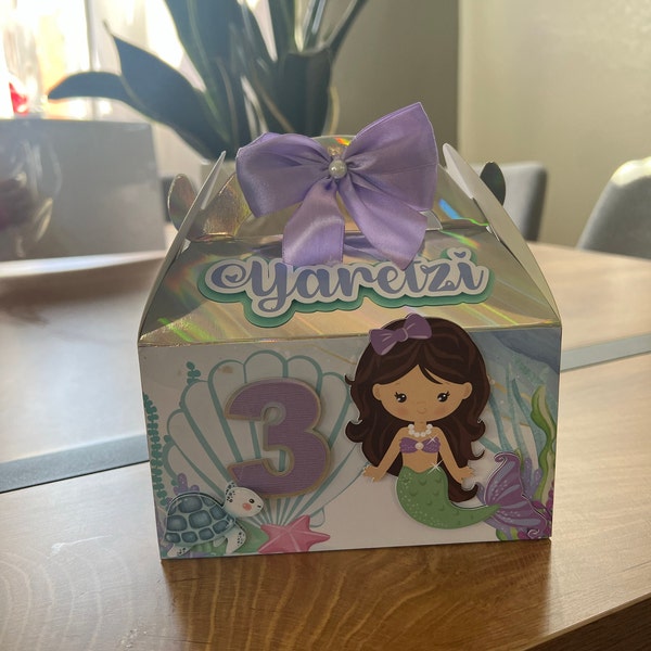 Mermaid Inspired Favor Boxes, Mermaid Treat Boxes, Ariel Party - Etsy