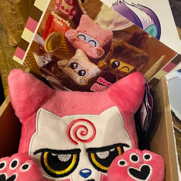 Batsy the Spoopy Cute White and Black Bat Plush Kitty by Squaredy Cats ...