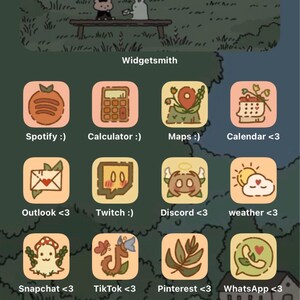 ORIGINAL Cottagecore / Fall Aesthetic App Icons Hand Drawn - Etsy