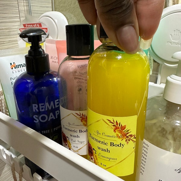 Turmeric Body Wash, Shower Gel, Natural Shampoo, Turmeric Kojic Soap ...