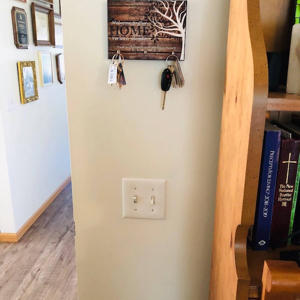 Key Holder for Wall, Wedding Gift, Welcome to Our Home, Anniversary ...