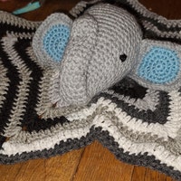 Ella the Elephant Baby Lovey Security Blanket Crochet Pattern ~ up or ...