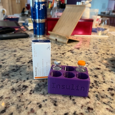 Lantus / Admelog 10ml 3 Piece 3D Printed Insulin Vial Vessel Protective ...