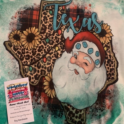 Santa Texas Map Png Sublimation Design, Christmas Texas Map Png, Texas ...