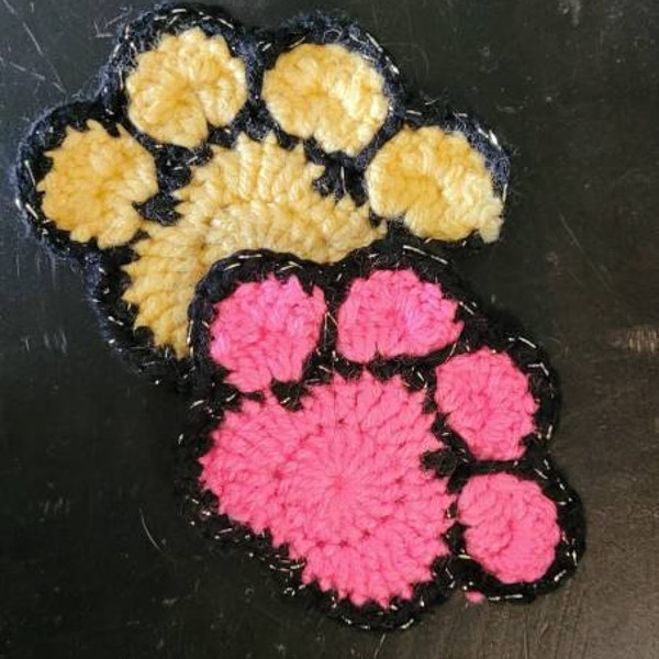 Paw Coaster Crochet Pattern - Dog Cat Paw Coaster Lovely Puppy Paw ...