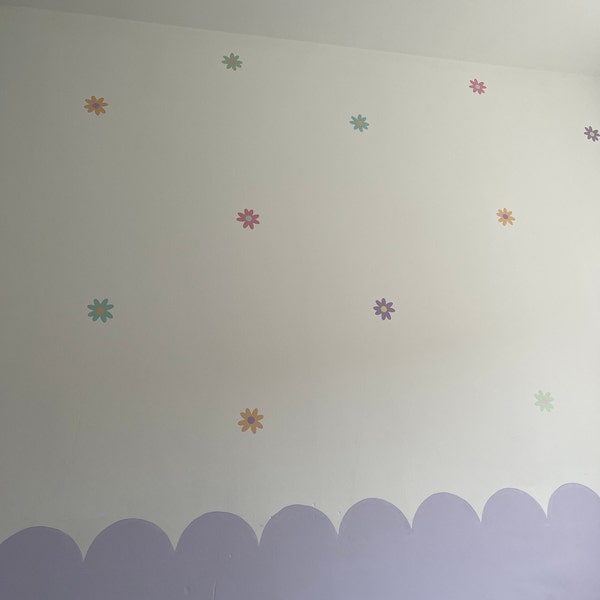 Mini Pastel Daisy Wall Sticker Decals | Flower Stickers | Floral ...