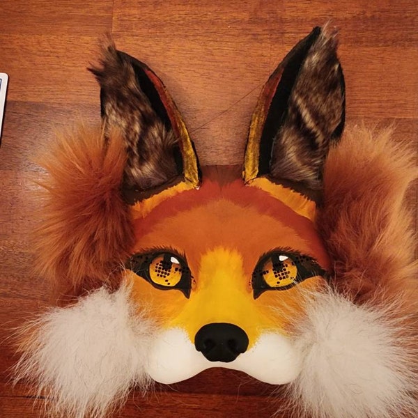 Fox Mask Handcrafted for Cosplay Quadrobics Furry Unique Animal Costume ...