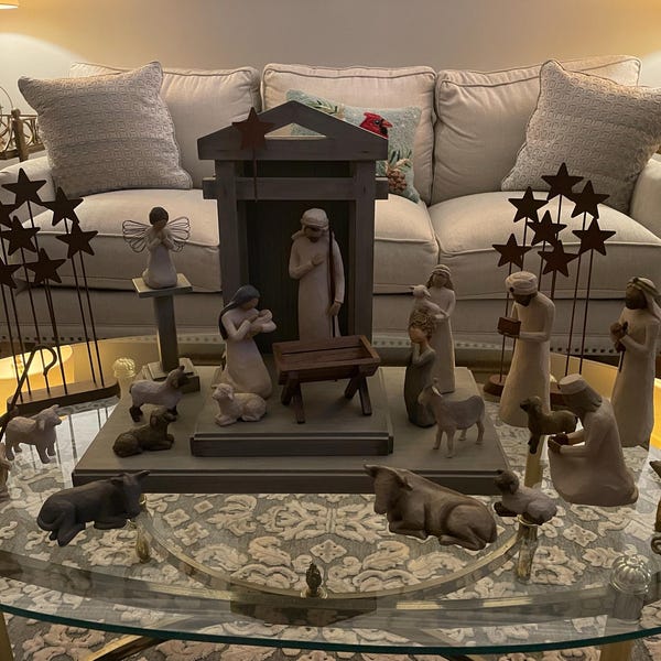 Small Walnut Manger That Goes Well With My Stables or Christmas ...