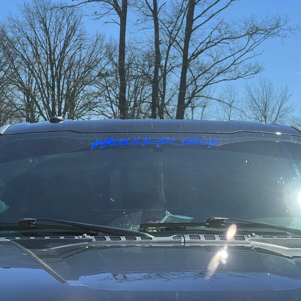 HOLLER BOY 22" Windshield Vinyl Decal Sticker Diesel Truck Boys Lifted ...