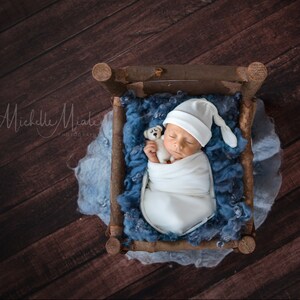 Baby blue Teddy bear stuffy newborn photography prop RTS | Etsy