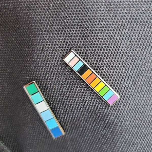 Progress Rainbow Baton Pin — Minimalist Pride Flag Accessory Gay ...