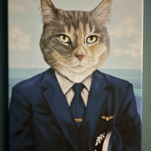 Custom Pilot Pet Portrait, Pet Portraits, Custom Pet Portrait ...